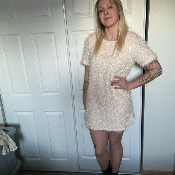Love Riche | Dresses | Tinsel Fuzzy Mini Dress | Poshmark
